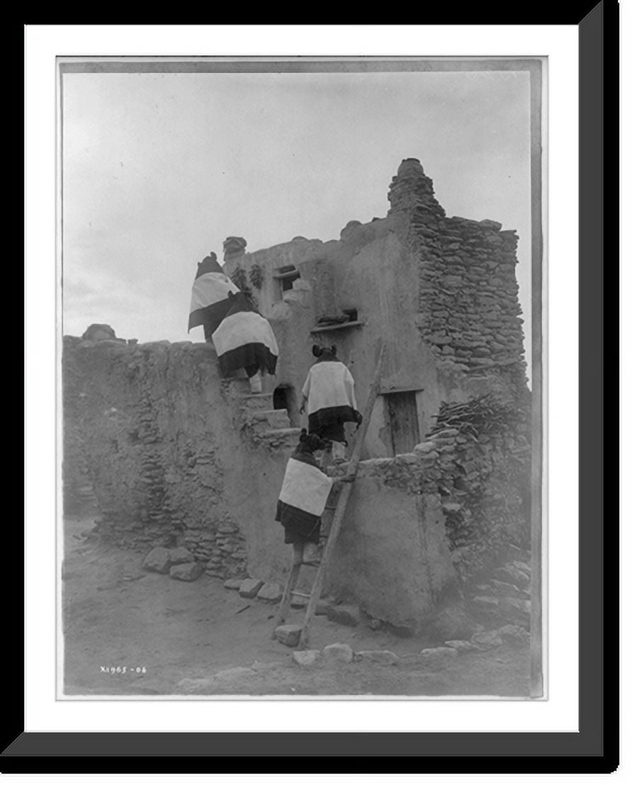 Historic Framed Print, Walpi homes. Hopi, 17-7/8" x 21-7/8" - Walmart.com