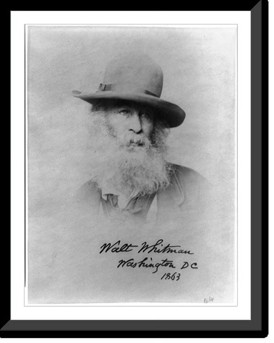 Historic Framed Print, [Walt Whitman, head-and-shoulders portrait ...