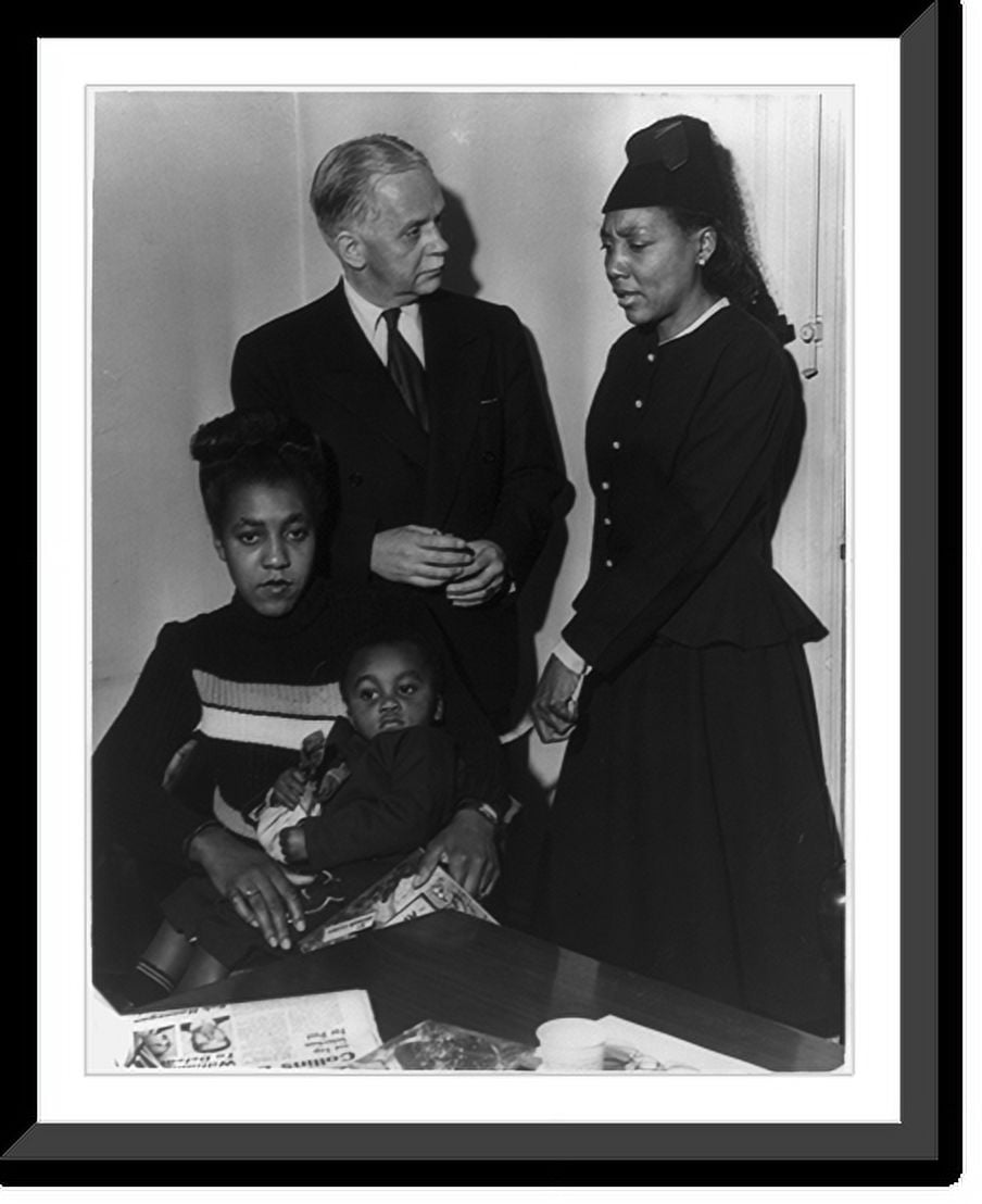 Historic Framed Print, [Walter White and lynch victim's widow standing ...