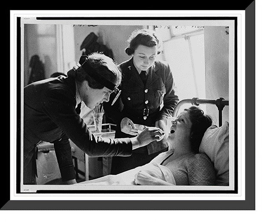 Historic Framed Print, Ward in a Women's Auxiliary Air Force hospital ...