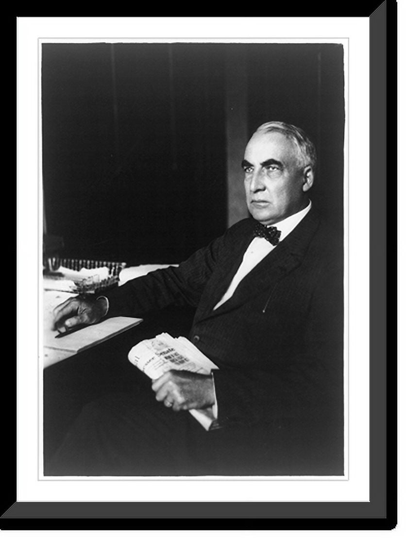Historic Framed Print, [Warren G. Harding, three-quarter length ...