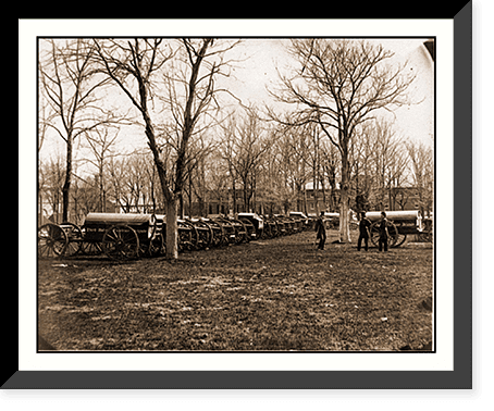 Historic Framed Print, Washington D.C. Park of Wiard guns at the ...