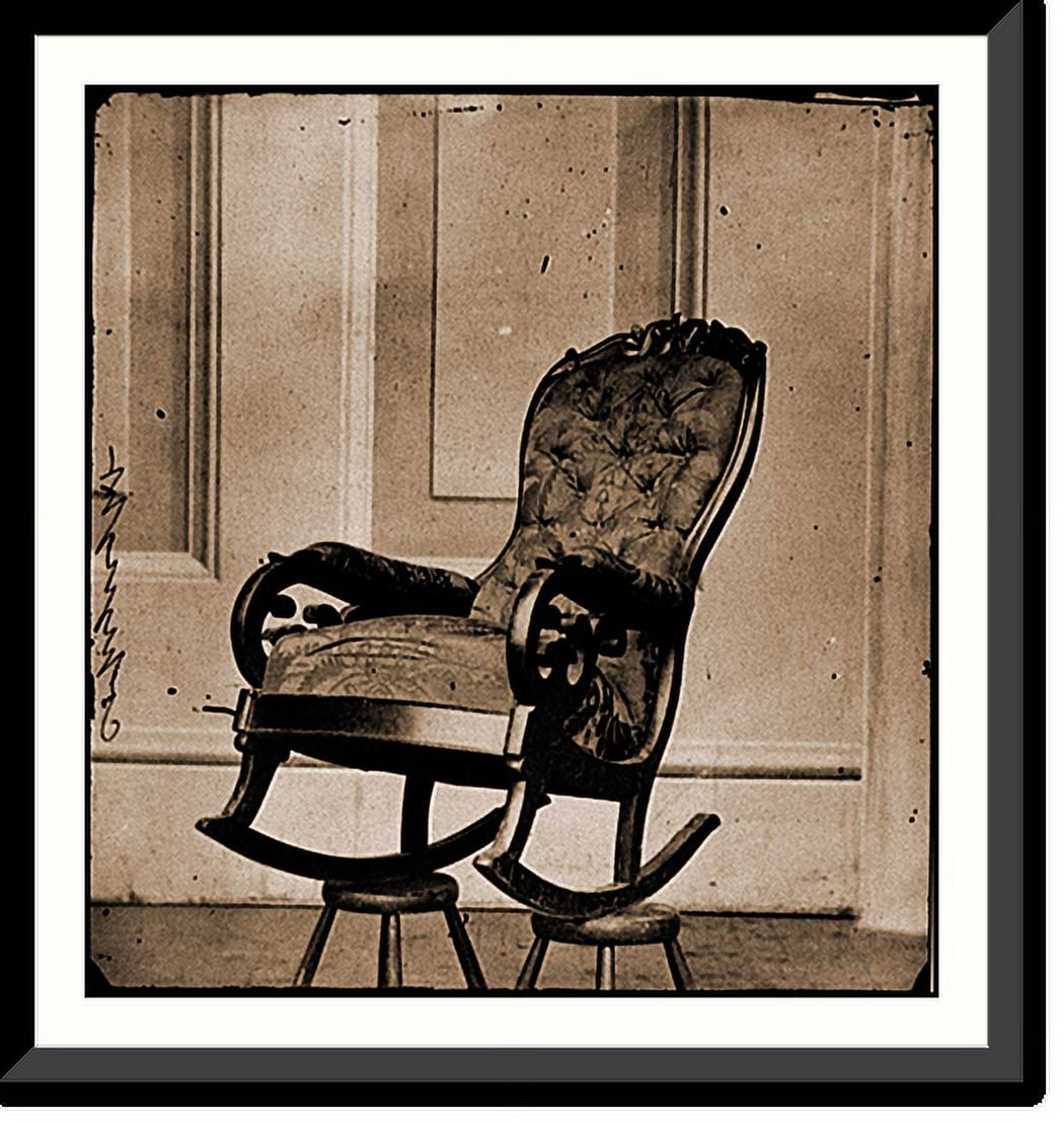 Historic Framed Print, Washington D.C. Rocking chair used by President ...