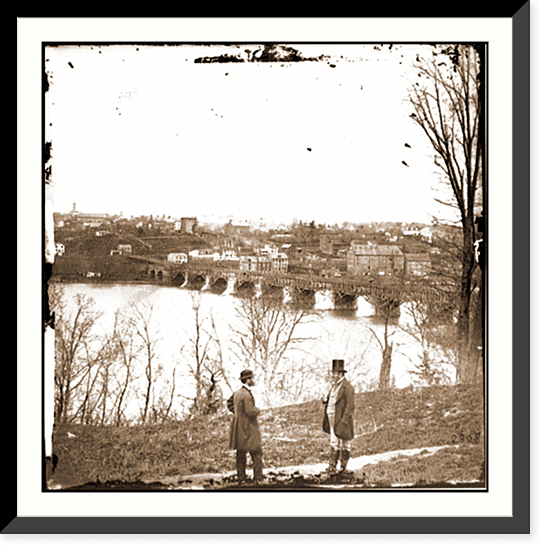 Historic Framed Print, Washington D.C. The Aqueduct bridge and ...