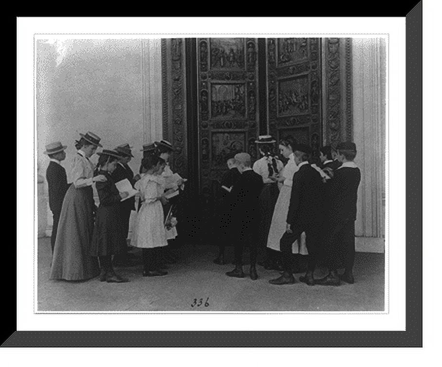Historic Framed Print, [Washington, D.C. school children on field trip ...