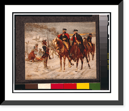Historic Framed Print, Washington and Lafayette at Valley Forge ...