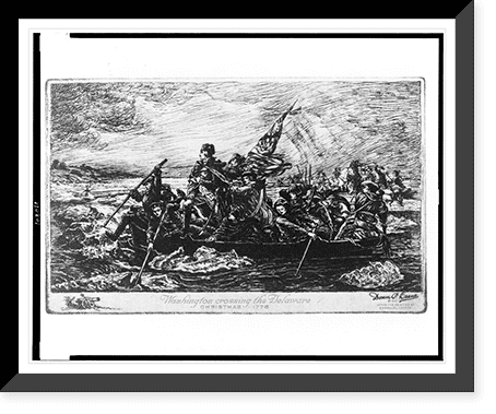 Historic Framed Print, Washington crossing the Delaware. Christmas ...