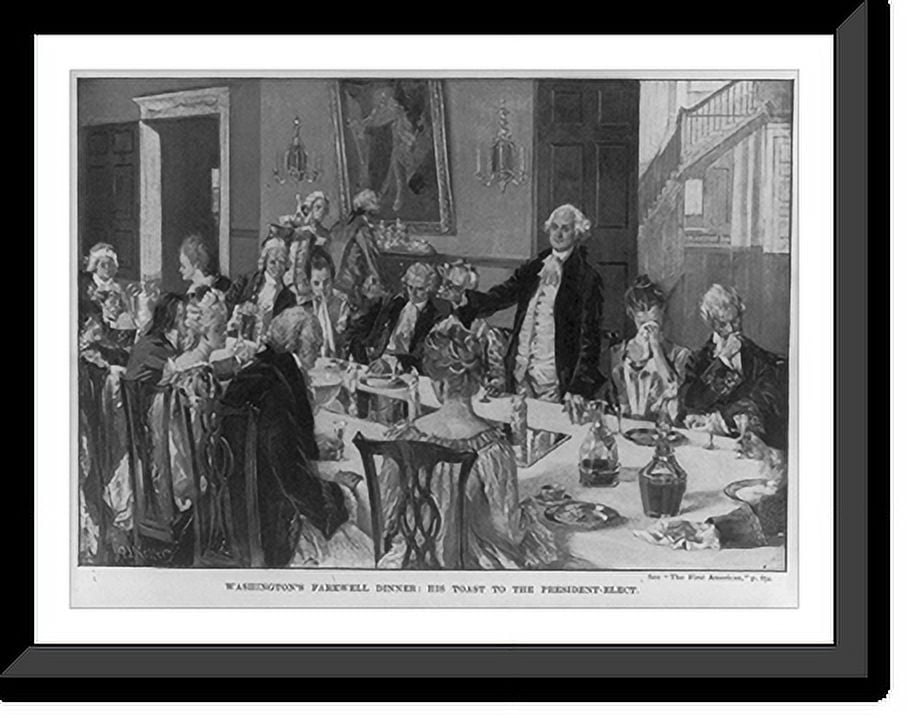 Historic Framed Print, Washington's farewell dinner: his toast to the ...