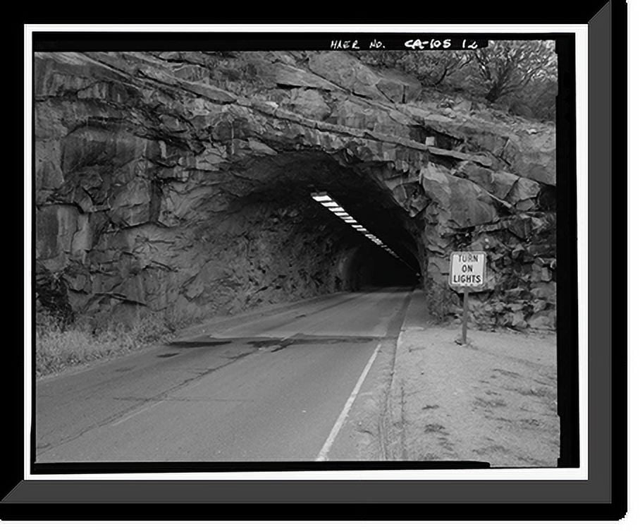 Historic Framed Print, Wawona Tunnel, Wawona Road through Turtleback ...