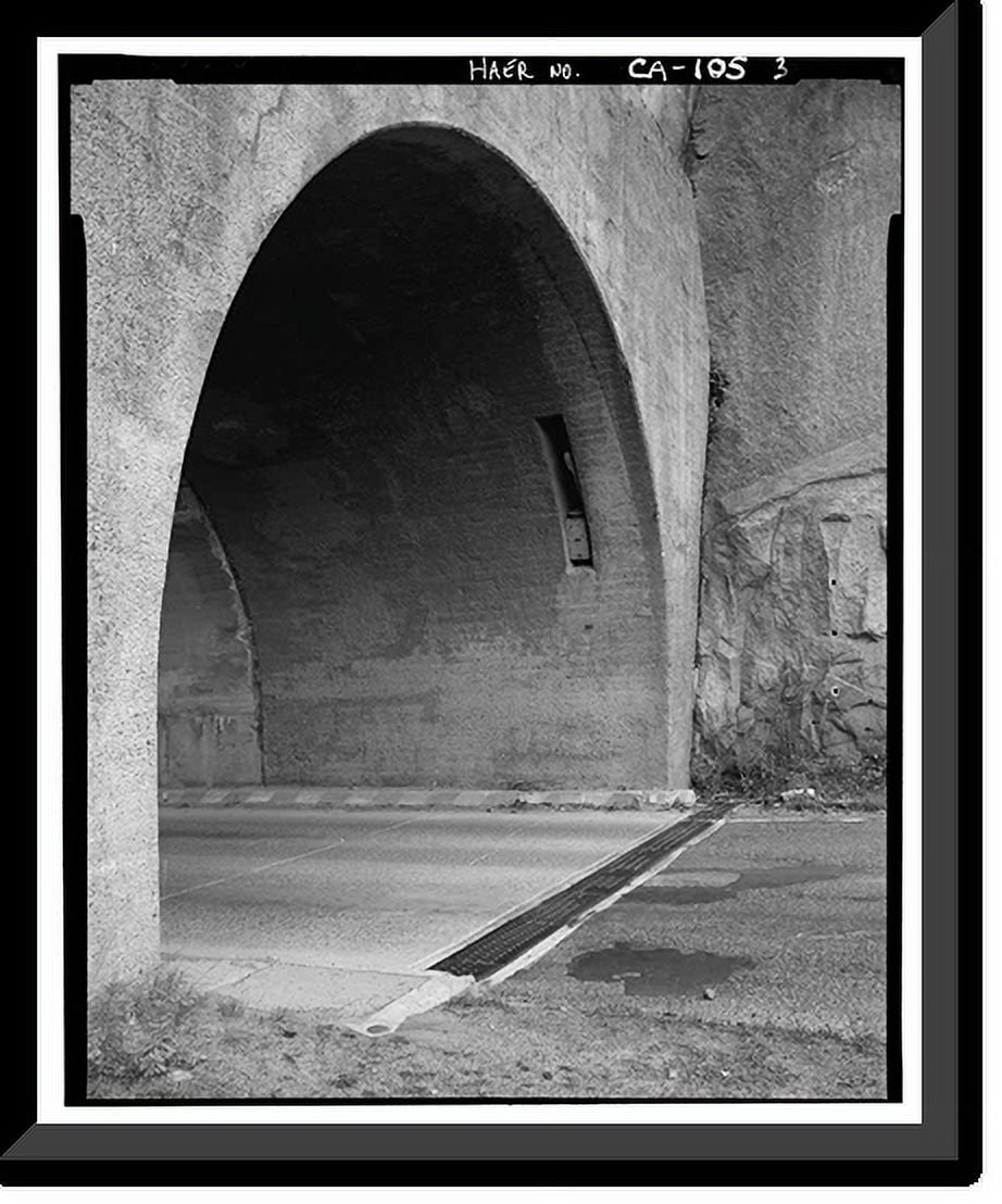 Historic Framed Print, Wawona Tunnel, Wawona Road through Turtleback ...