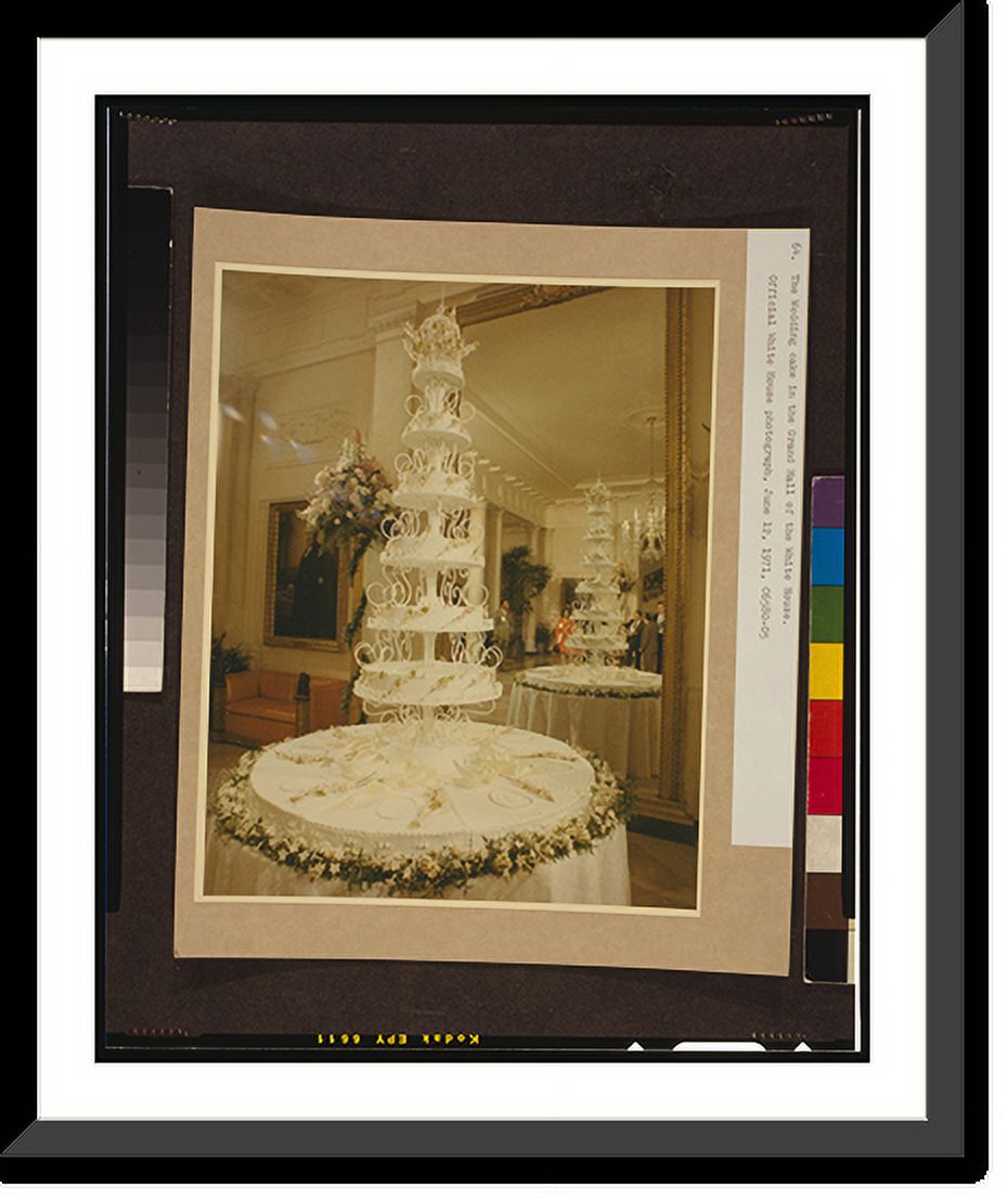 Historic Framed Print, [Wedding cake for Edward Cox and Patricia Nixon ...