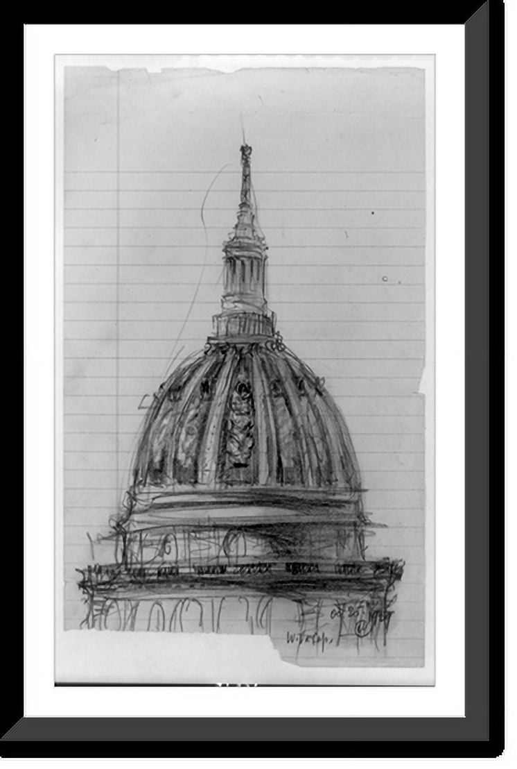 Historic Framed Print, [West Virginia Capitol Complex (Charleston, W ...