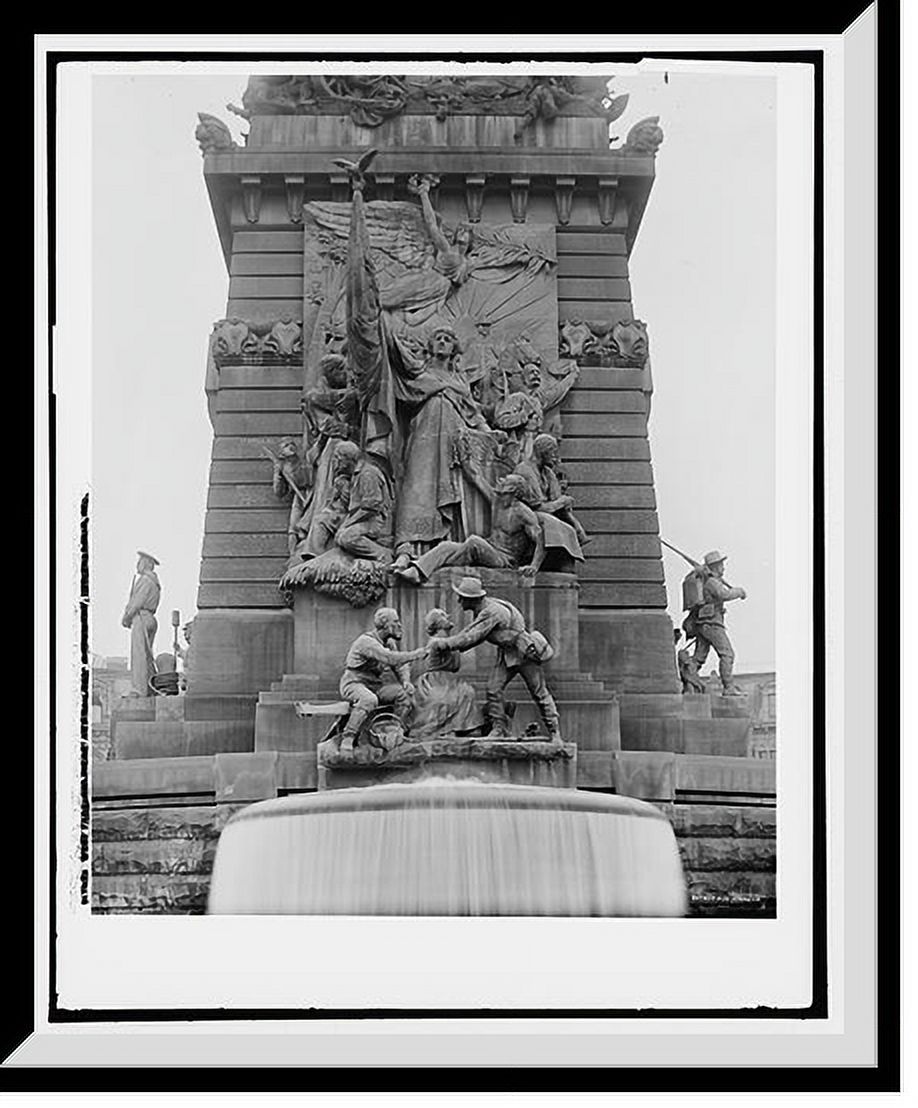 Historic Framed Print, West face, Soldiers' and Sailors' Monument ...