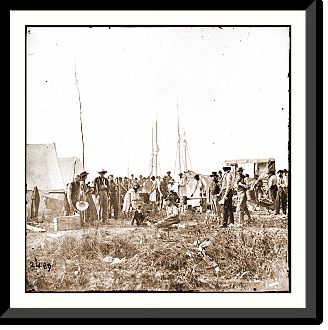 Historic Framed Print, White House Landing Va. Headquarters of the U.S. Christian Commission, 17 ...