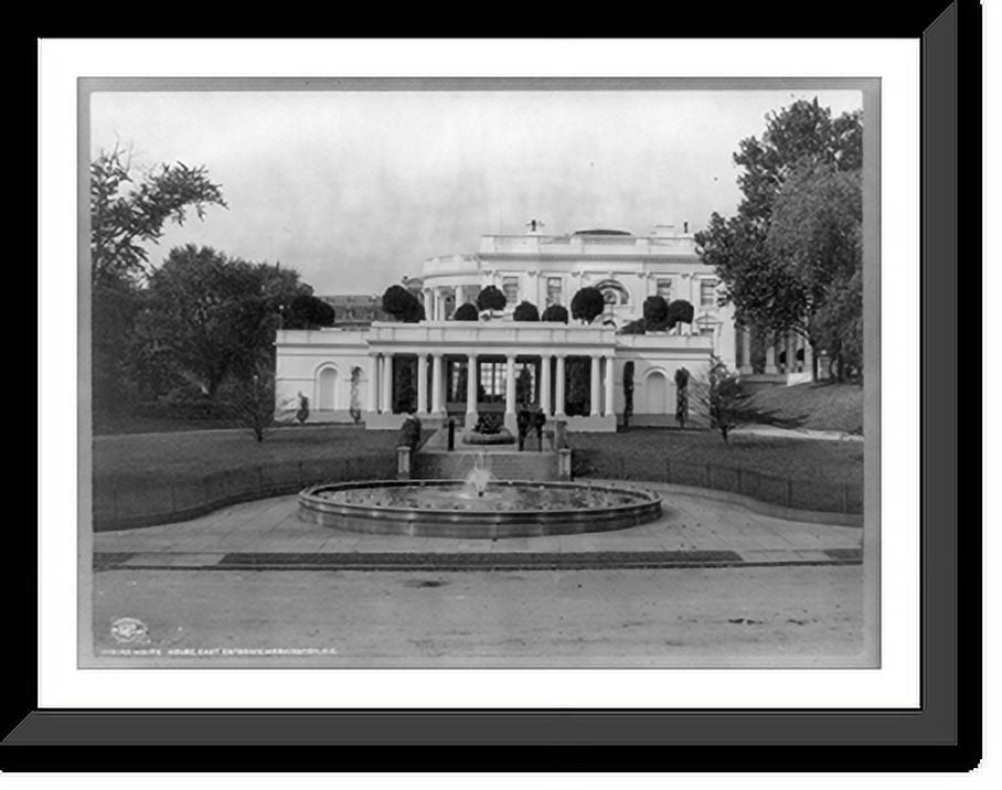 Historic Framed Print, White House, east entrance, Washington, D.C., 17-7/8" x 21-7/8" - Walmart.com