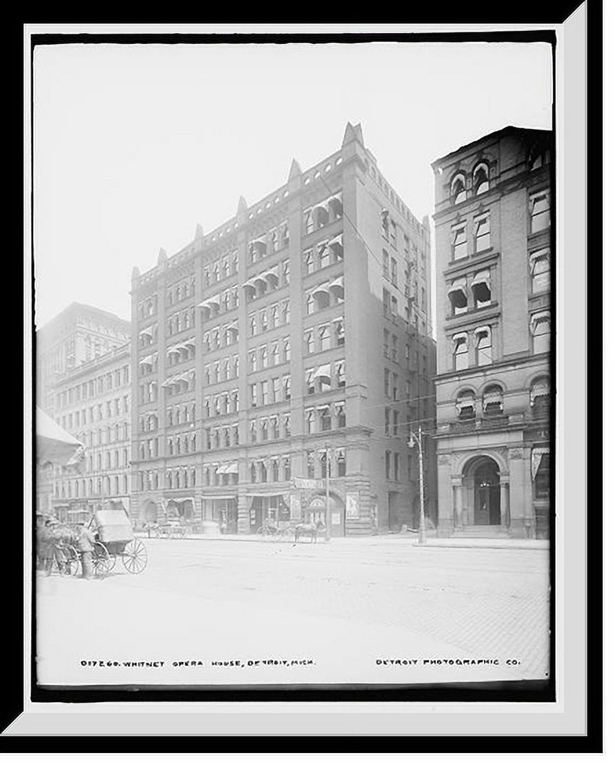 Historic Framed Print, Whitney Opera House, Detroit, Mich., 17-7/8" x 21-7/8" - Walmart.com