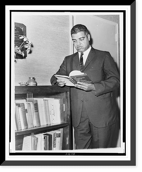 Historic Framed Print, [Whitney Young, three-quarter length portrait ...