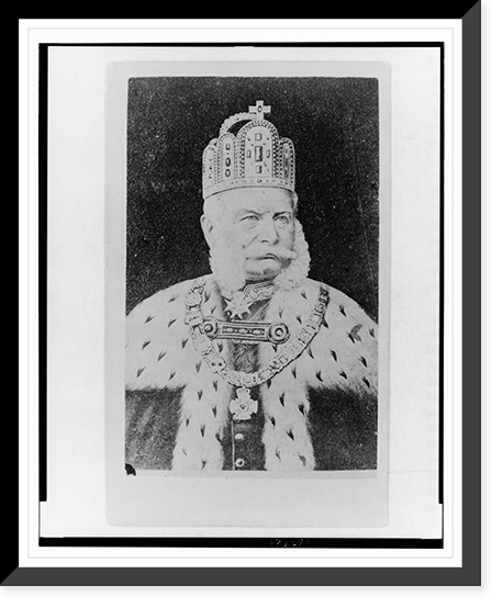 Historic Framed Print, [Wilhelm I, Emperor of Germany, in regalia, half ...