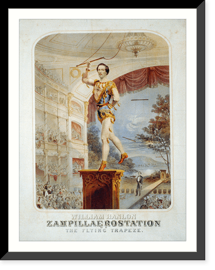 Historic Framed Print, William Hanlon. Zampillaerostation or the flying ...