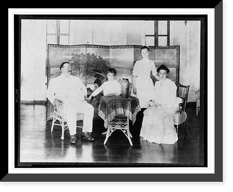 Historic Framed Print, [William Howard Taft and Mrs. Helen Taft seated ...