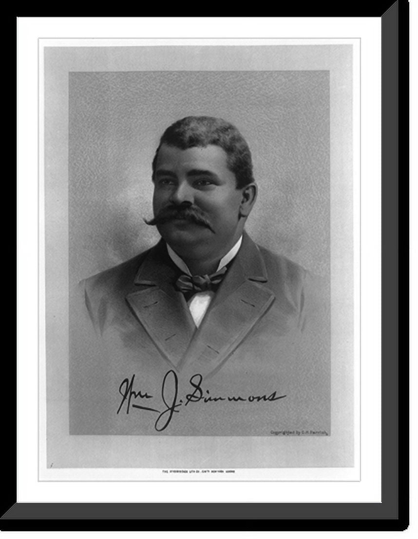 Historic Framed Print, [William J. Simmons, head-and-shoulders portrait ...