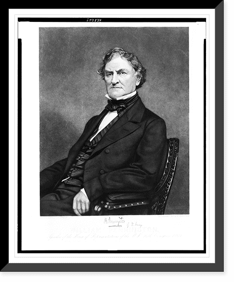Historic Framed Print, William Pennington. Speaker of the House of ...