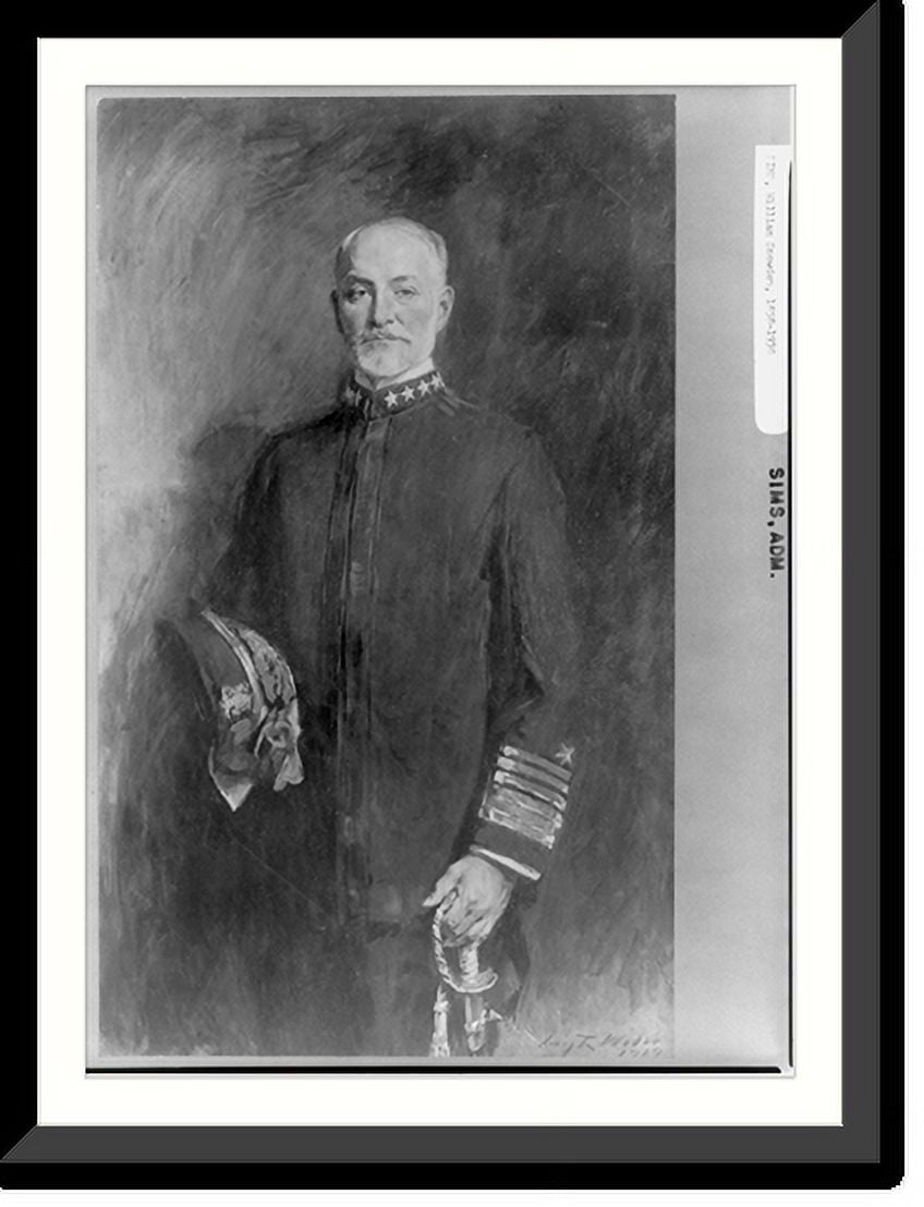 Historic Framed Print, [William Snowden Sims, 1858-1936, three-quarter ...