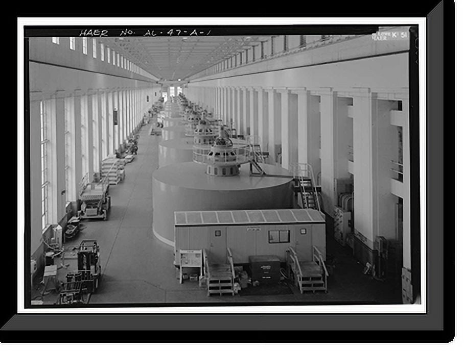 Historic Framed Print, Wilson Dam & Hydroelectric Plant, Turbine ...