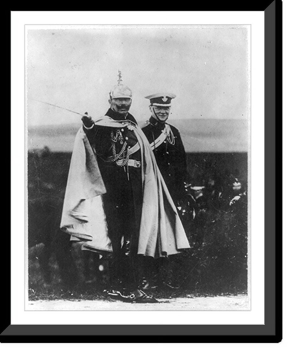 Historic Framed Print, [Winston Churchill with Kaiser Wilhelm at German ...
