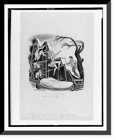 Historic Framed Print, Witches' Lair from backstage at Dark of the moon ...