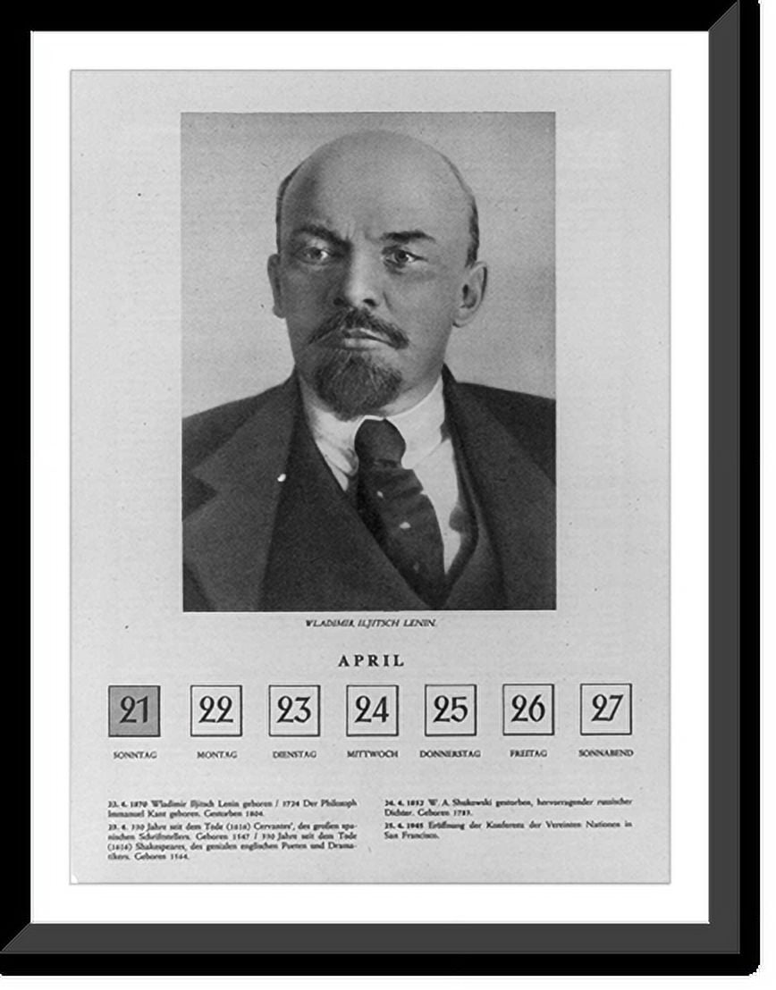 Historic Framed Print, Wladimir Iljitsch Lenin, 17-7/8" x 21-7/8 ...