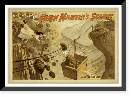 Historic Framed Print, Wm. Calders spectacular production John Martins ...