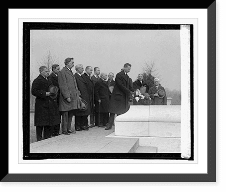 Historic Framed Print, Wm. M. Coffine and Sons of Veterans at Tomb of ...
