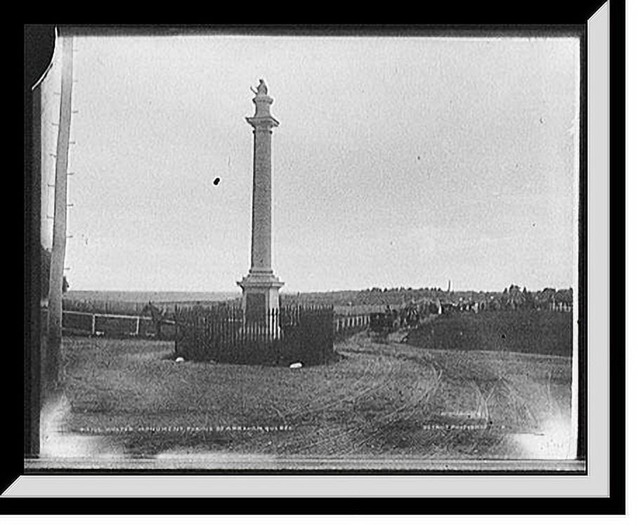 Historic Framed Print, Wolfe's Monument, Plains of Abraham, Quebec, 17 ...