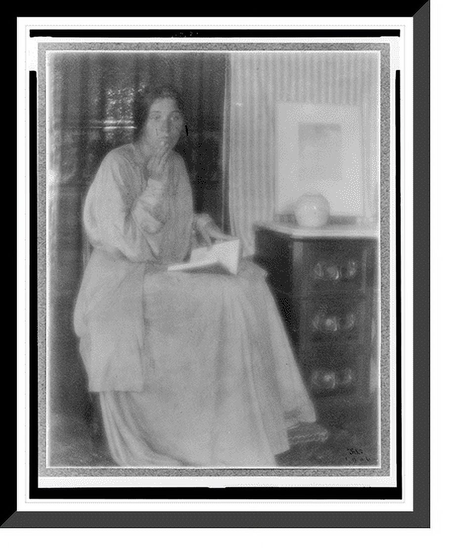 Historic Framed Print, [Woman (Beatrice Baxter Ruyl), in dress with ...