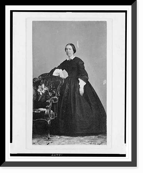 Historic Framed Print, [Woman, full-length portrait, standing, facing ...