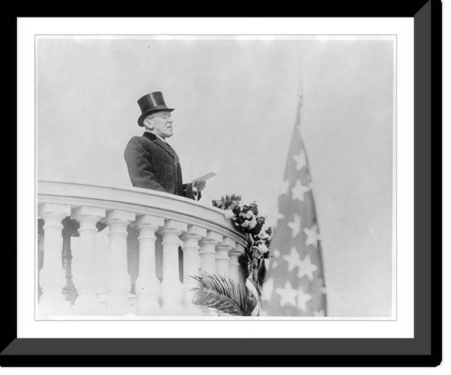 Historic Framed Print [woodrow Wilson Half Length Portrait Facing