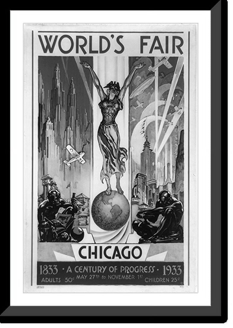 Historic Framed Print, World's Fair, Chicago. A Century of Progress ...