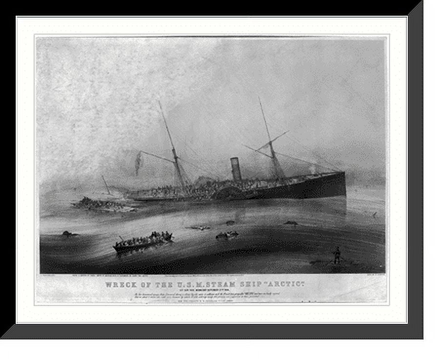 Historic Framed Print, Wreck of the U.S.M. steam ship Arctic": off Cape ...