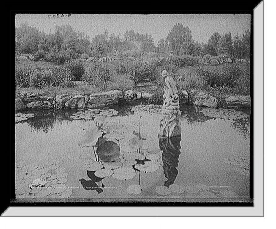 Historic Framed Print, Yaddo, home of Spencer Trask, the lily pond ...