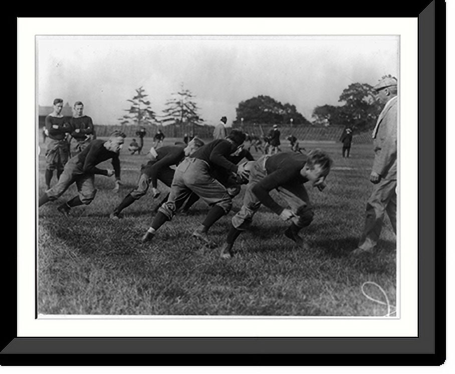 Historic Framed Print, [Yale Univ. football scenes, ca. 1911: Practice ...