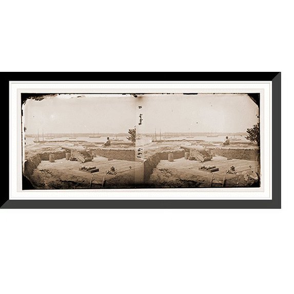 Historic Framed Print, Yorktown Virginia. Confederate fortifications ...