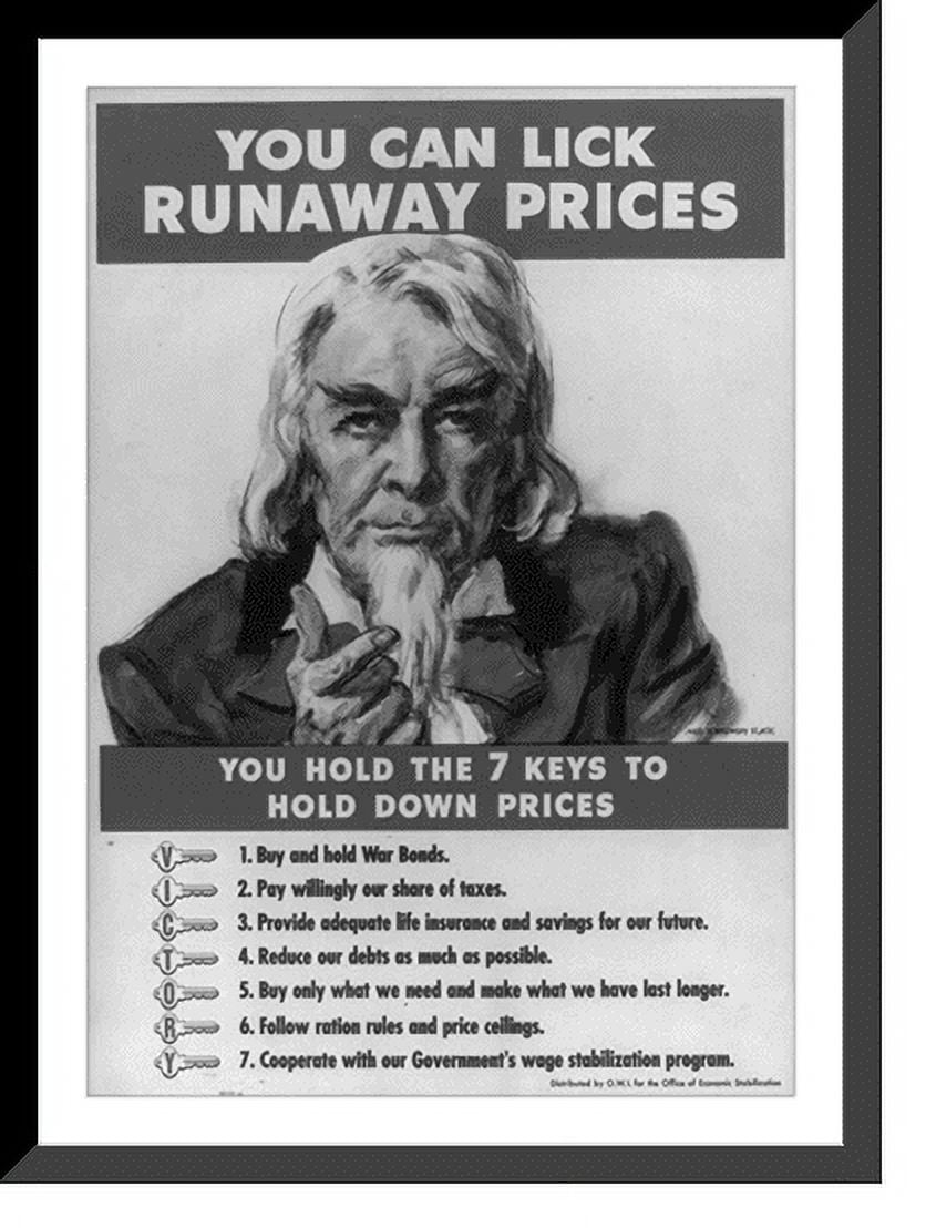Historic Framed Print, You can lick runaway prices, 17-7/8" x 21-7/8" - Walmart.com