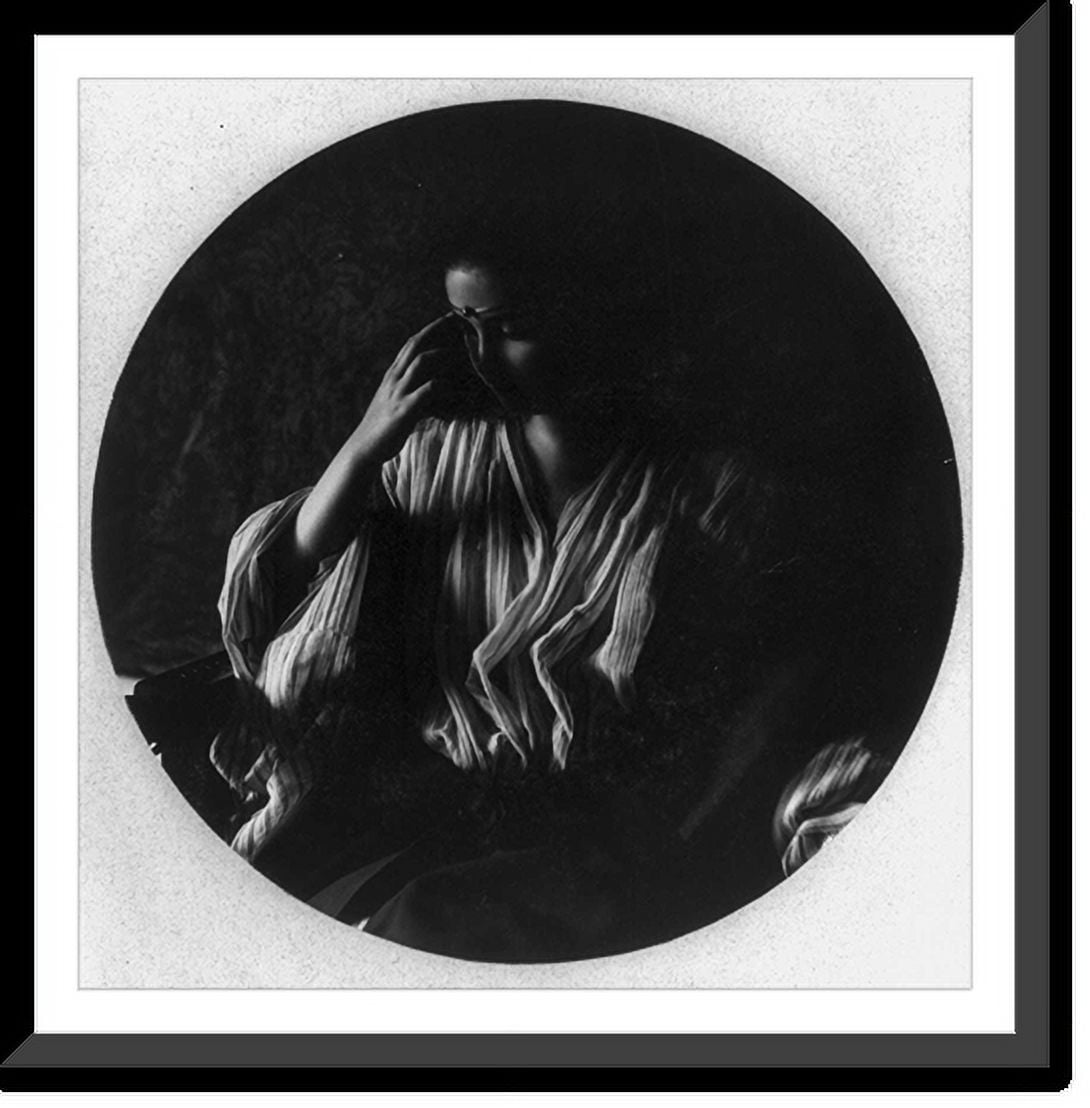 Historic Framed Print, [Young woman (Nancy Lovis (Kraft)) in Middle ...