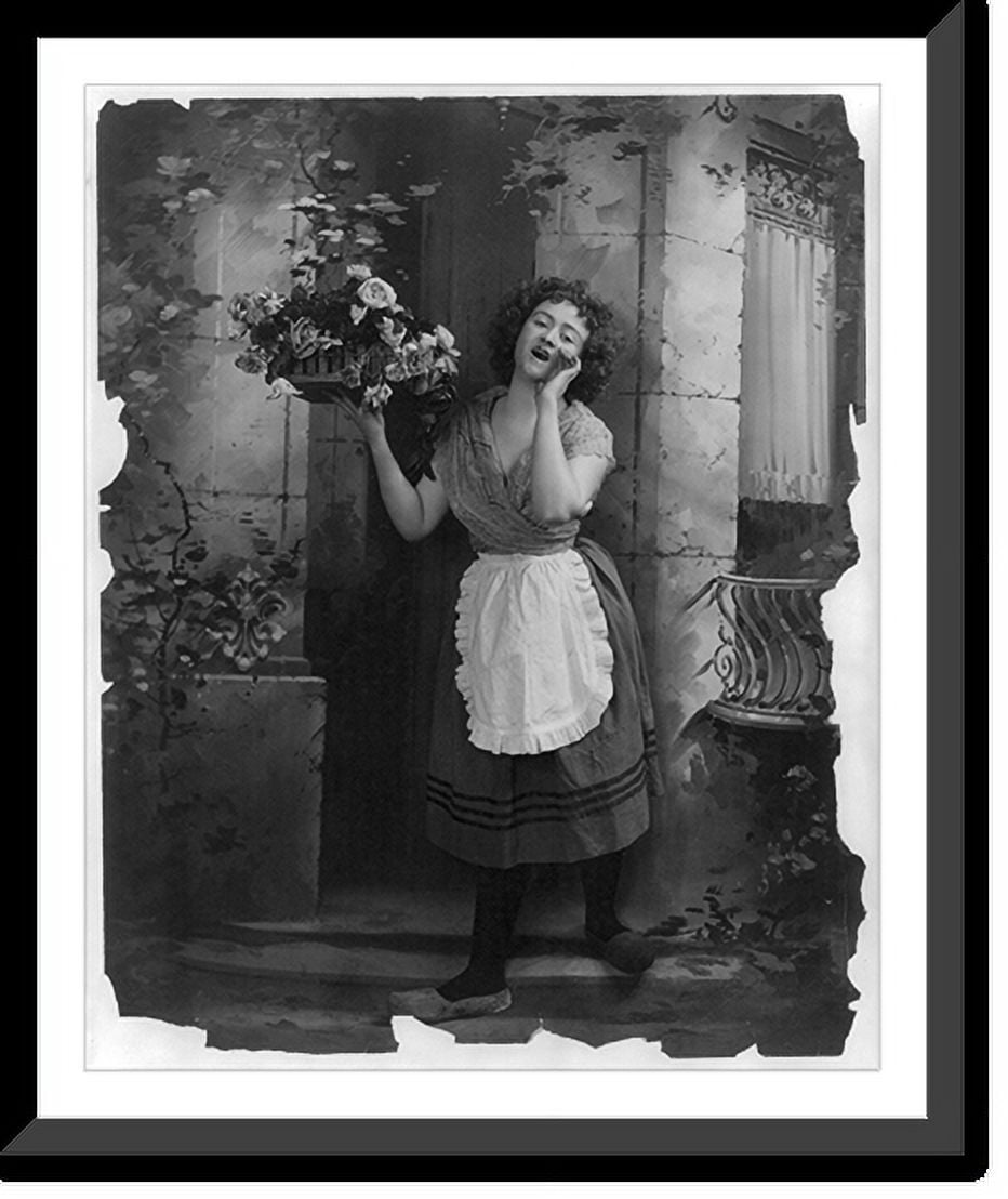 Historic Framed Print, [Young woman modeling: Full lgth., standing ...