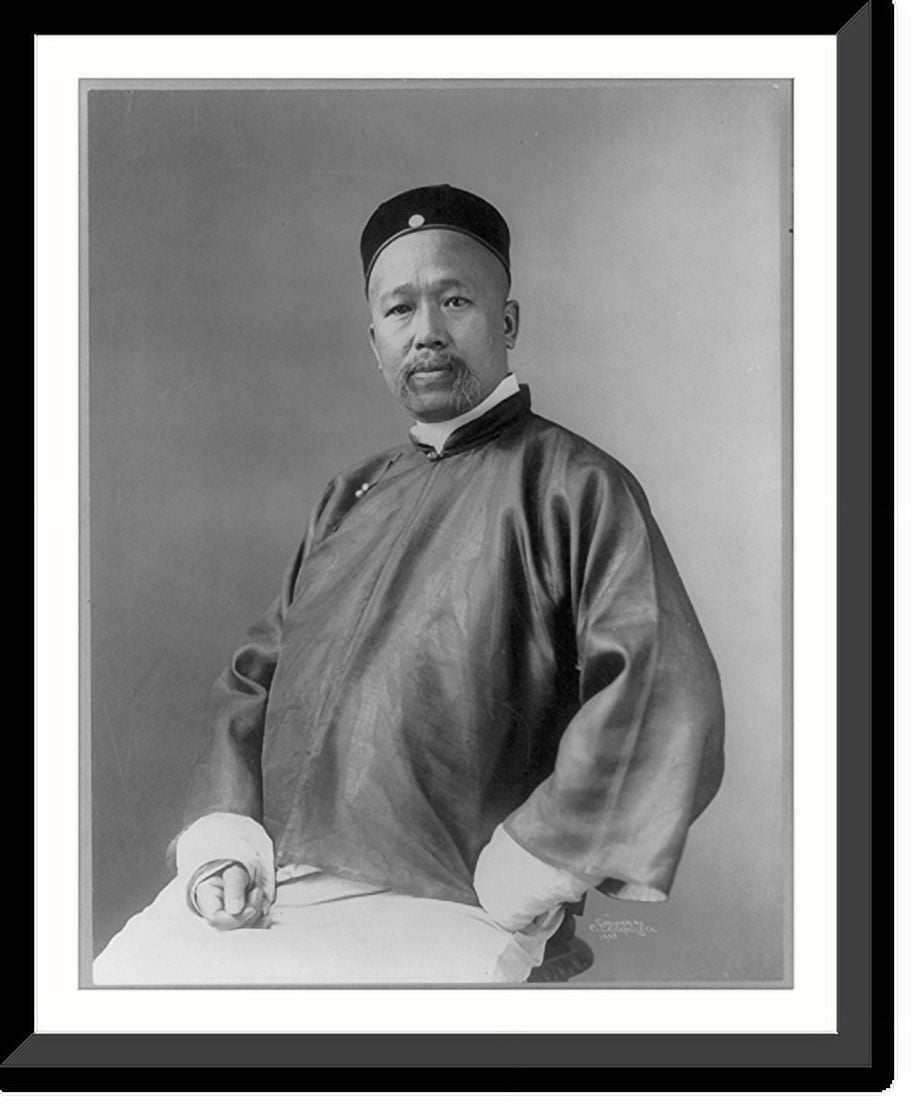 Historic Framed Print, [Yu Wei Kang, 1858-1927, half-length portrait ...