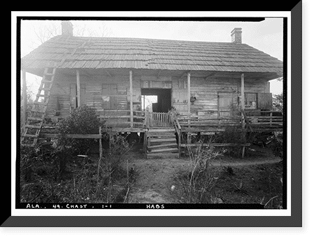 Historic Framed Print, Zeno Chestang House, U.S. Highway 43, Chestang ...