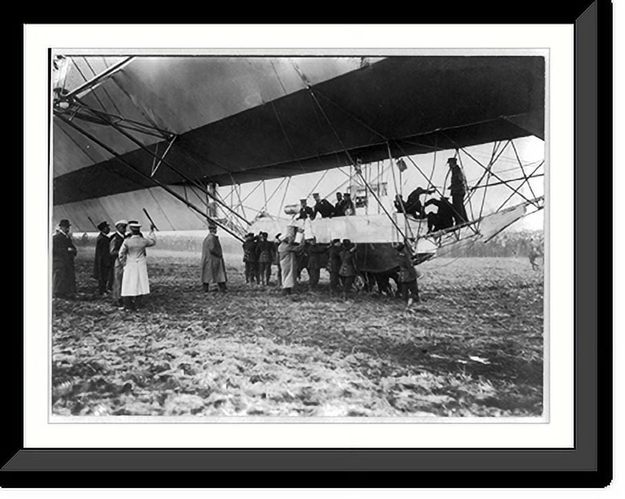 Historic Framed Print, Zeppelin landing in presence of Count Zeppelin ...