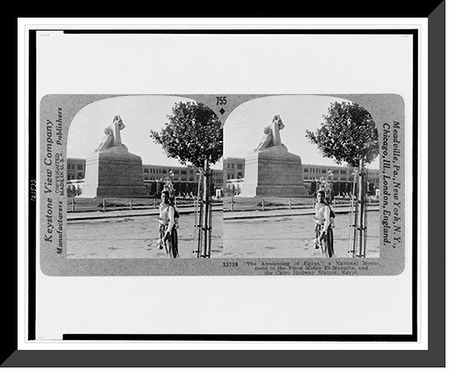 Historic Framed Print, The awakening of Egypt, a national monument in ...