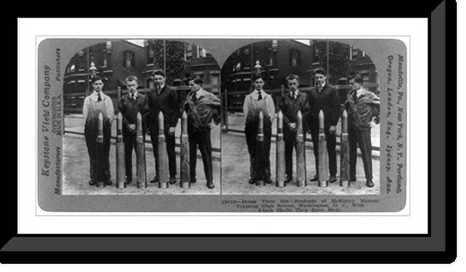 Historic Framed Print, Doing their bit - students of McKinley Manual ...